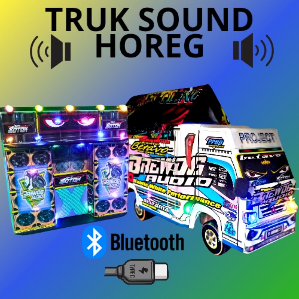 Jual Truk Sound Horeg Miniatur Mode Bluetooth Full Variasi Lampu Terpal ...