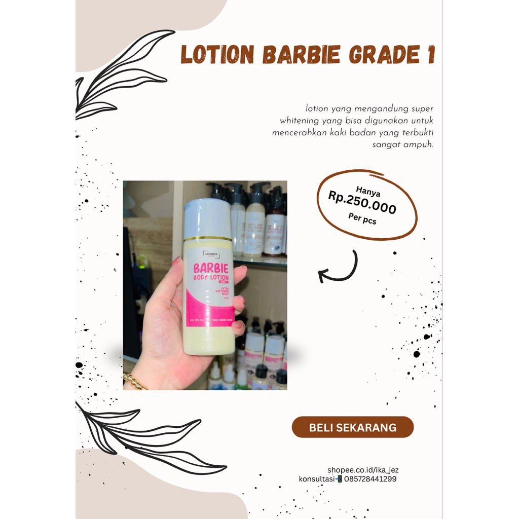 Jual MONESIA APOTHECARY - LOTION BARBIE GRADE 1 | Shopee Indonesia