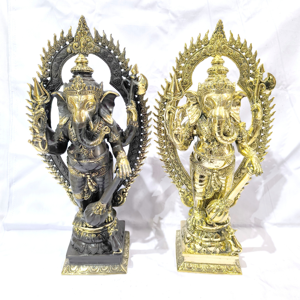 Jual patung ganesha dewa gana ghana kuningan lord ganesh 50cm | Shopee ...