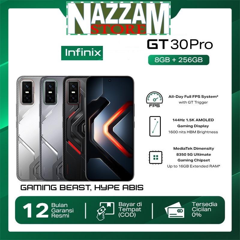 Jual Infinix GT 30 Pro 5G 8/256 12/512 GB Garansi Resmi Infinix 1 Tahun ...