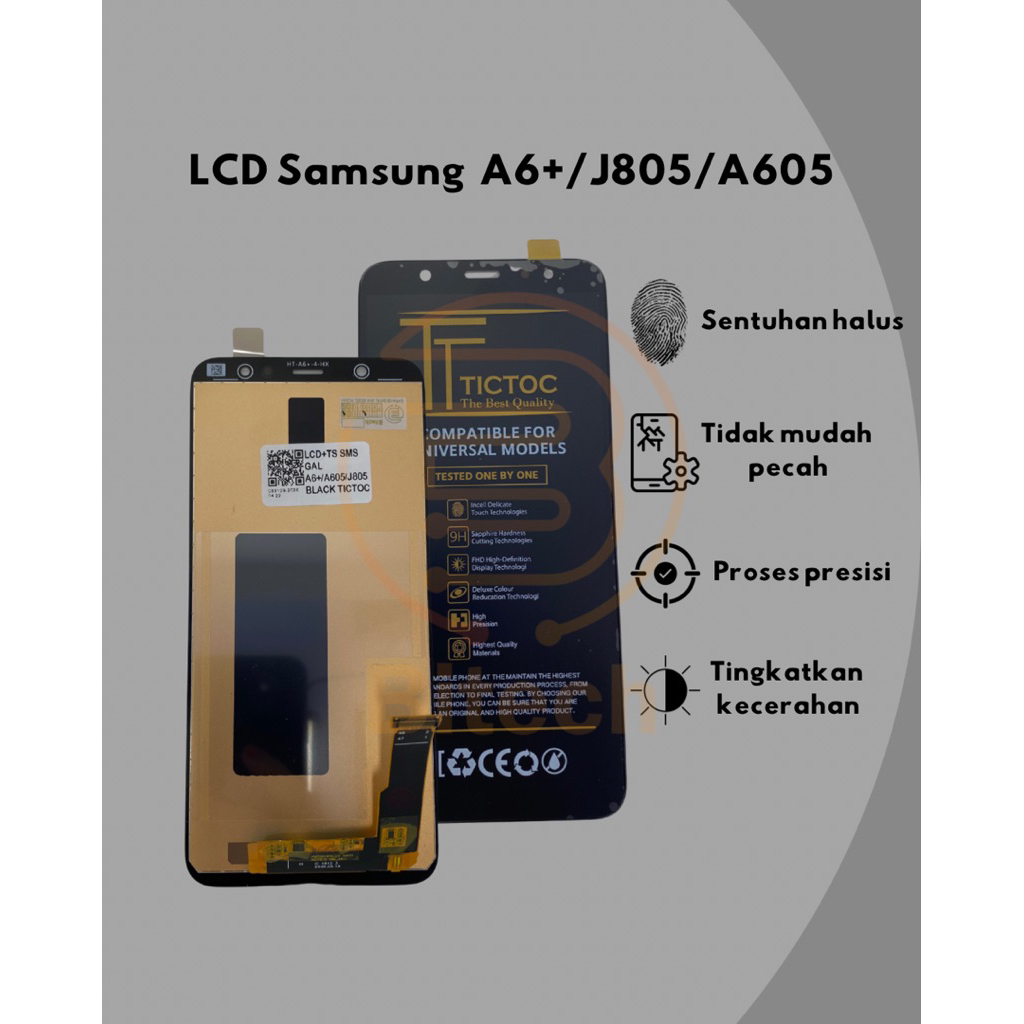 Jual lcd + ts samsung a6 plus a605 tiktok black/lcd samsung a6 ...