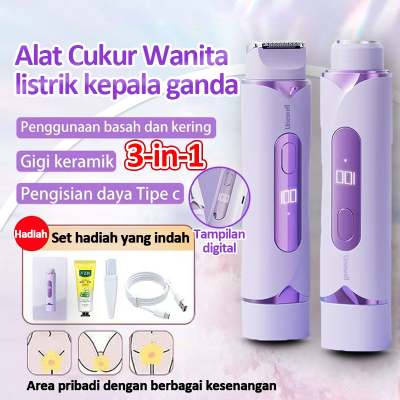 Jual Unewell 2025 Alat Cukur Wanita 3-IN-1 Alat Cukur Bulu Kemaluan ...