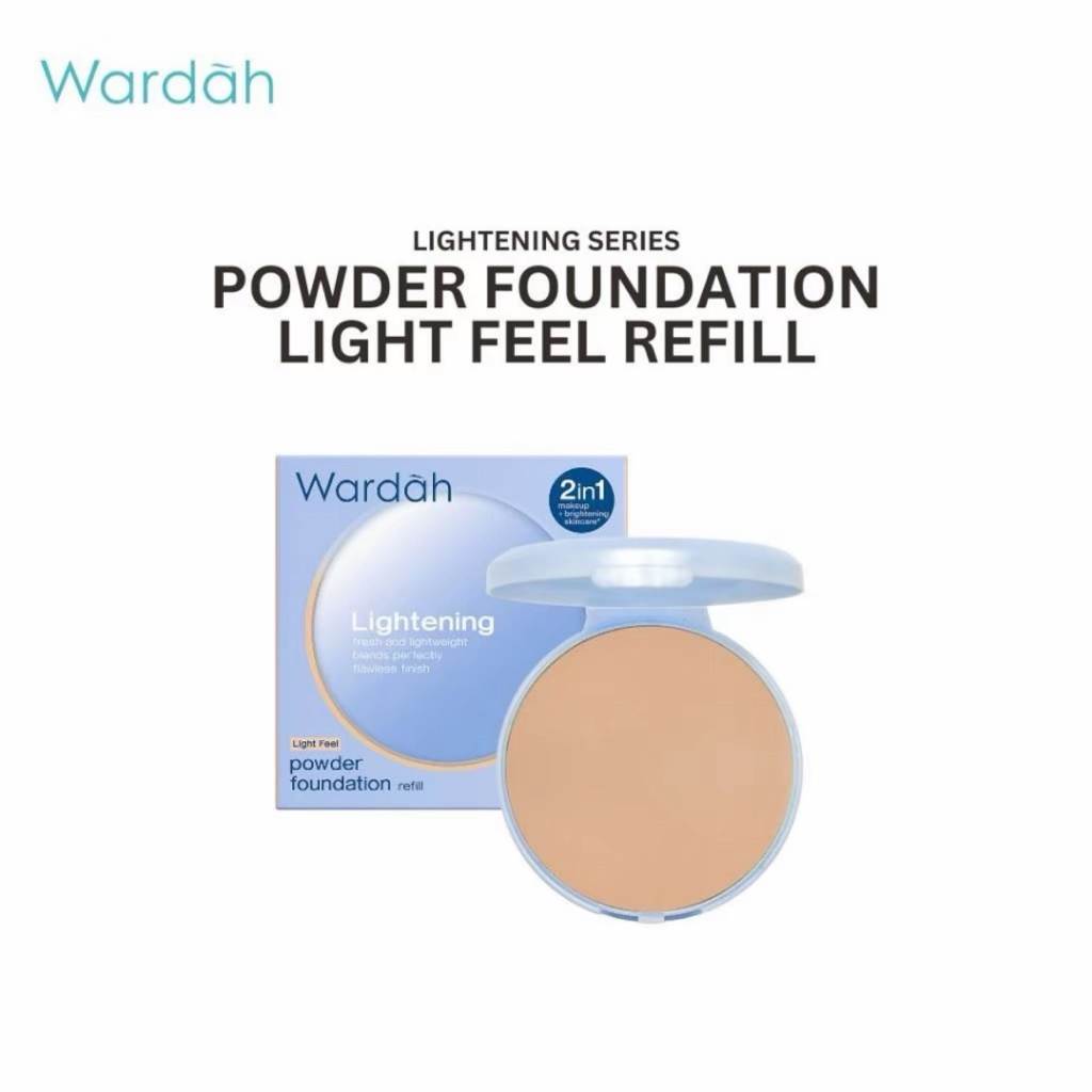 Jual Wardah lightening light feel powder foundation- refill bedak padat ...