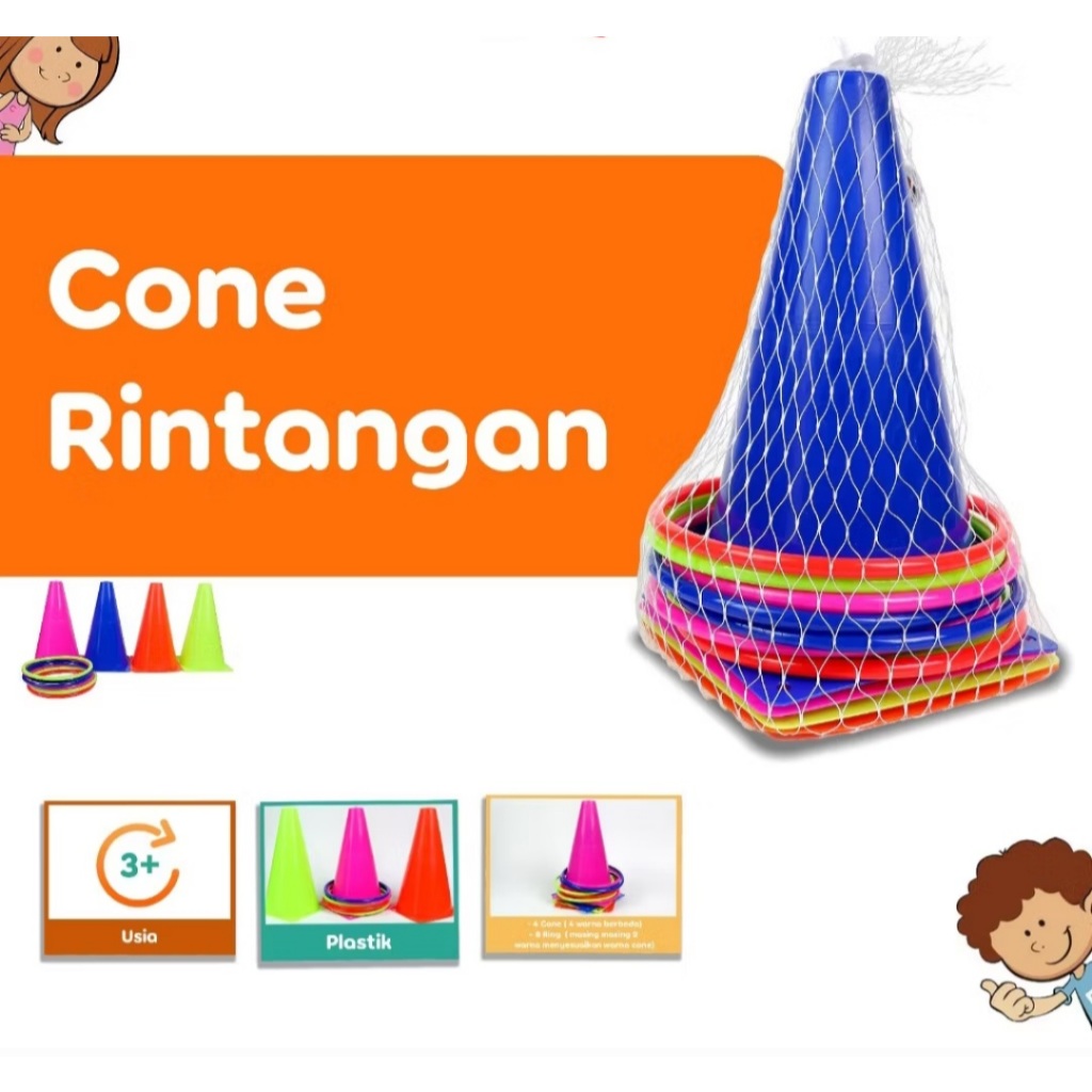 Jual MAINAN ANAK CONE RING KERUCUT LATIHAN LEMPAR GELANG YG25 | Shopee ...