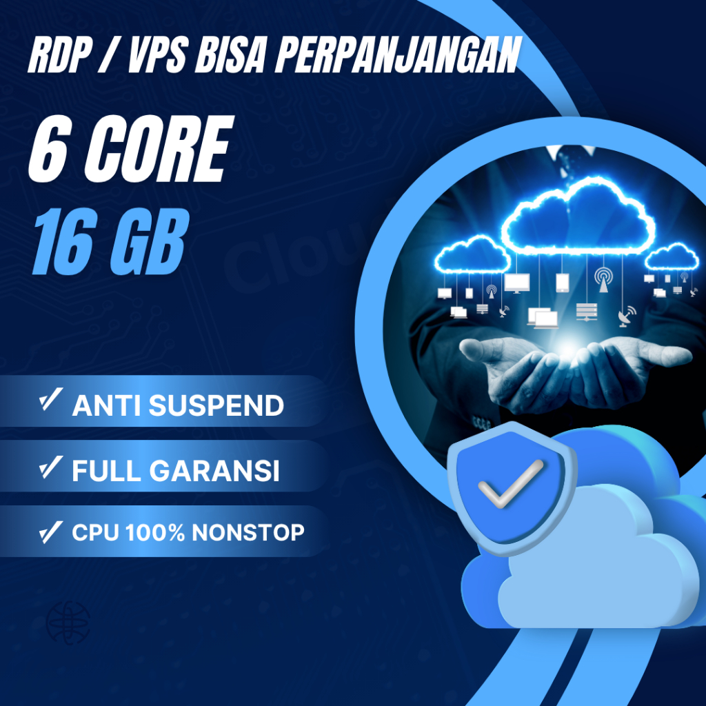 Jual RDP / VPS Ram 16GB 6 Core / 6 Vcpu Ram 16 GB Bulanan Mingguan ...