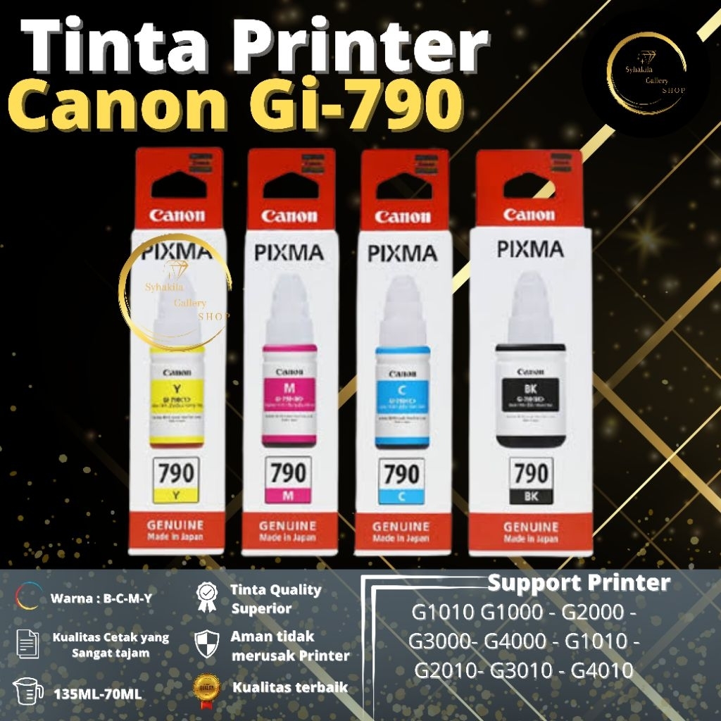 Jual Tinta Canon Gi-790 Original Series Printer G1000 G2000 G2010 G3000 ...