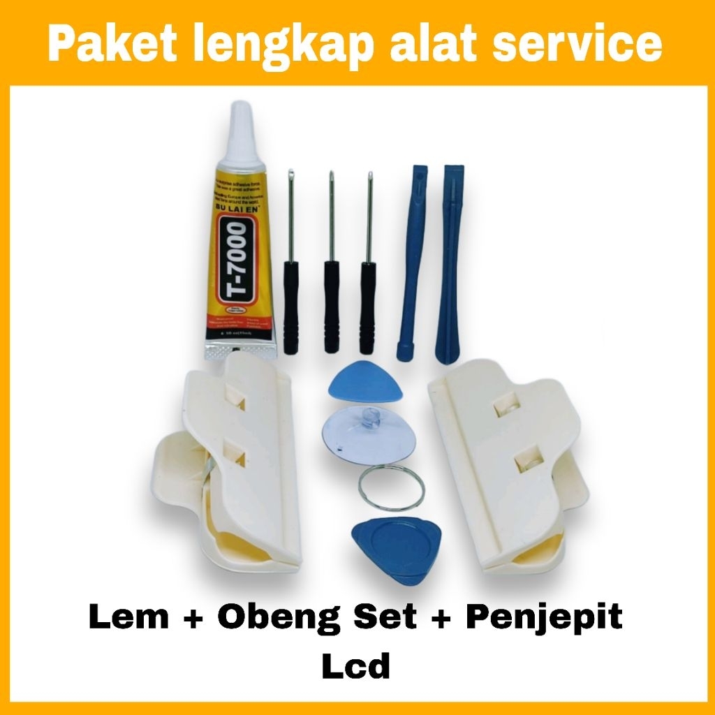 Jual Alat Servis Hp Lengkap Obeng Set / Lem Lcd / Penjepit Lcd (Paket ...