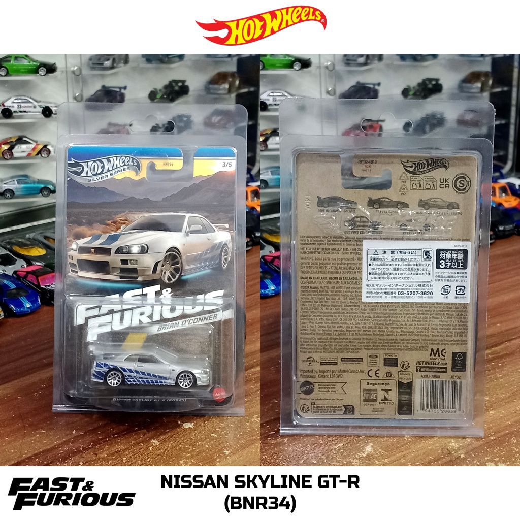 Jual Hot Wheels Fast & Furious Nissan Skyline GT-R (BNR34) Brian O ...