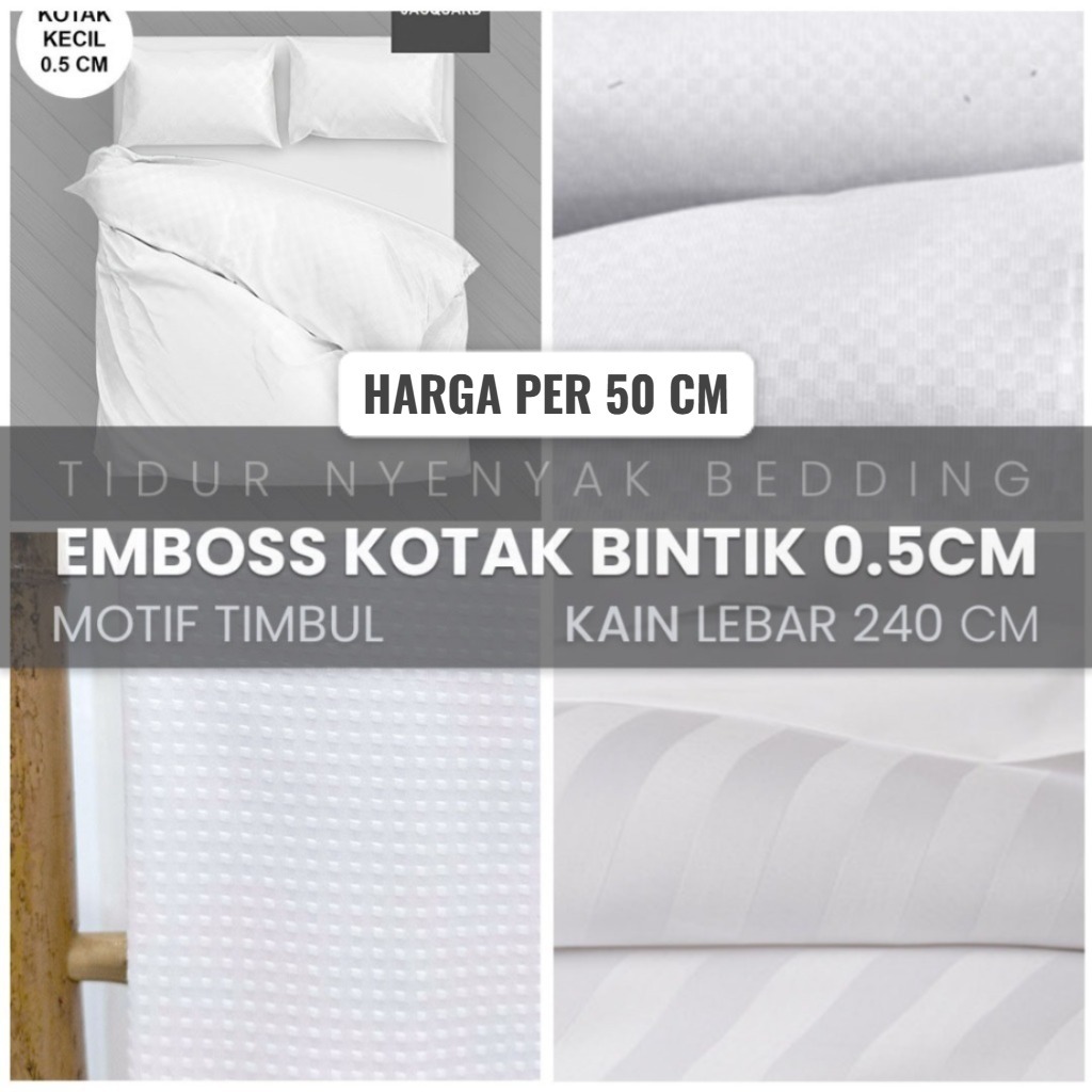 Jual KAIN EMBOSS SALUR 3CM MICROTEX PER 50 CM DISPERSE KOTAK BINTIK 0 ...
