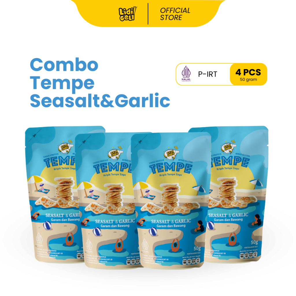 Jual Geli Chips - Paket Kombo 4 pcs Tempe Sagu Rasa Original Seasalt ...