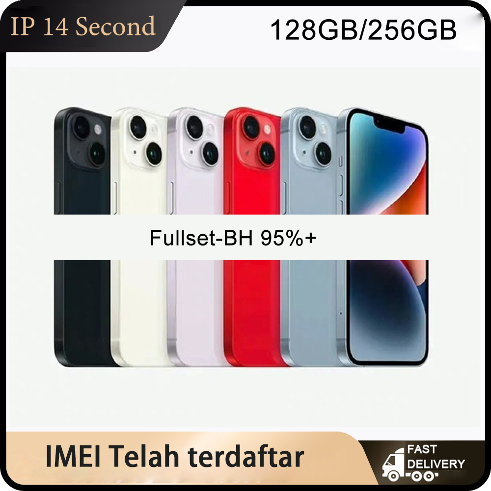 Jual IP 14 128GB/256GB Second ASLI 100% MULUS NORMAL FULLSET BH 95% ...