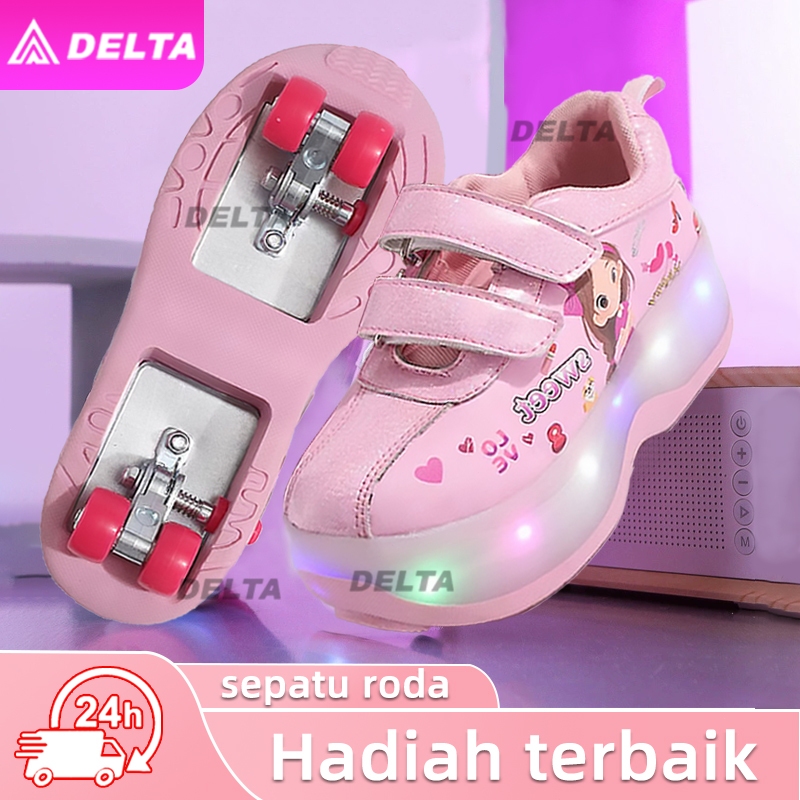 Jual Roda Tersembunyi sepatu roda anak perempuan roda 4 sepatu roda ...