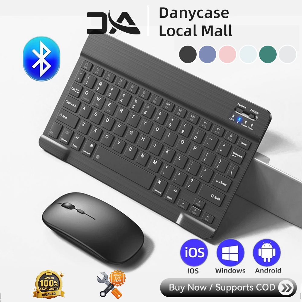 Jual DANYCASE Wireless Bluetooth Keyboard Mouse Tablet Keyboard for ...