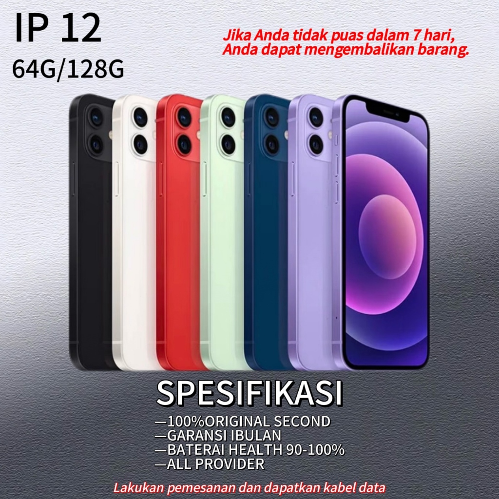 Jual PROMO iphone 12 SECOND original 100% 64GB 128GB 256GB kondisi ...
