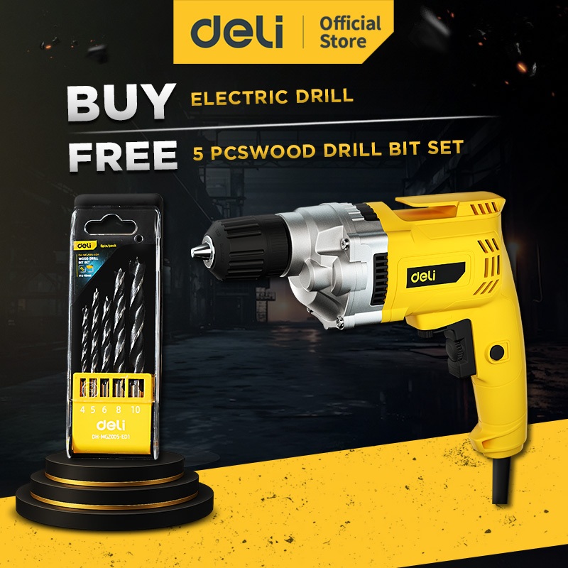 Jual Deli Hand Electric Drill 220V / Mesin Bor Listrik 10MM/500W ...