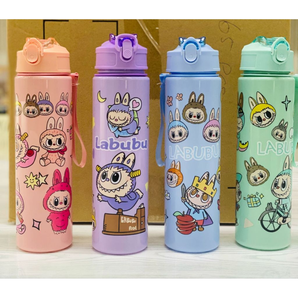 Jual 900ml botol minum anak sekolah labubu la bu bu doff | Shopee Indonesia