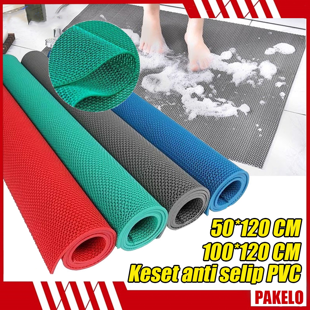 Jual Keset Kamar Mandi PVC/Anti-Skid Floor Mat/100*120cm/Keset Kaki ...