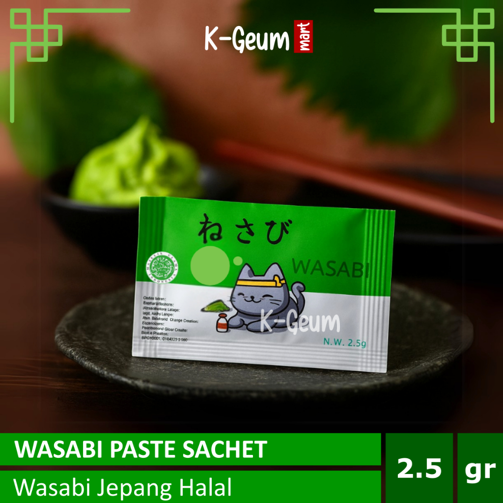 Jual Wasabi Paste Sachet | Wasabi Sachet Halal MUI 2.5 Gram | Shopee ...