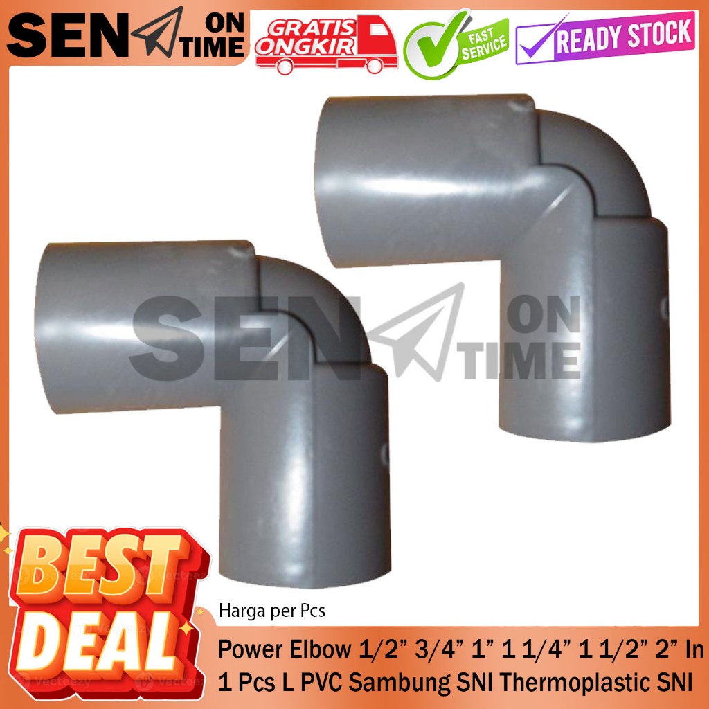 Jual Power Elbow Fitting Pipa Knie Aw 1/2” 3/4” 1” 1 1/4” 1 1/2” 2” 1 ...