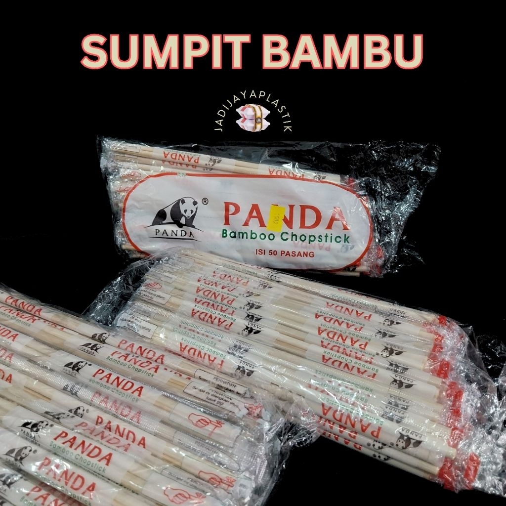 Jual sumpit dan tusuk gigi panda / sumpit bambu / sumpit set tusuk gigi ...