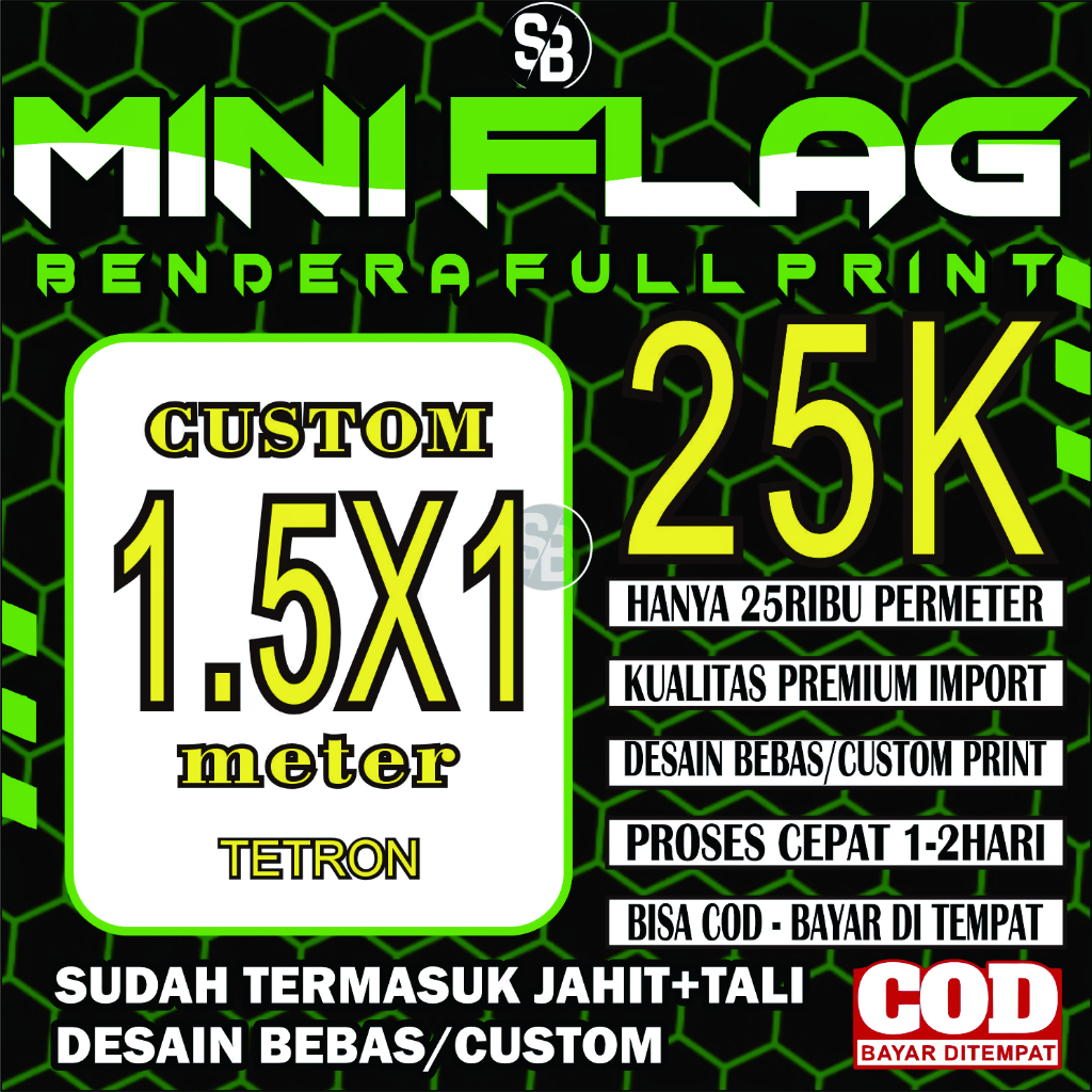 Jual Promo Bendera Custom Desain Bebas 150x100 cm – Kain Tetron ...