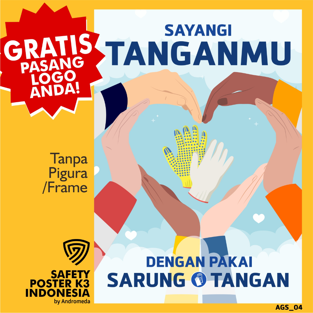 Jual Safety Poster Slogan K3 HSSE Kampanye Keselamatan Tangan Sayangi ...