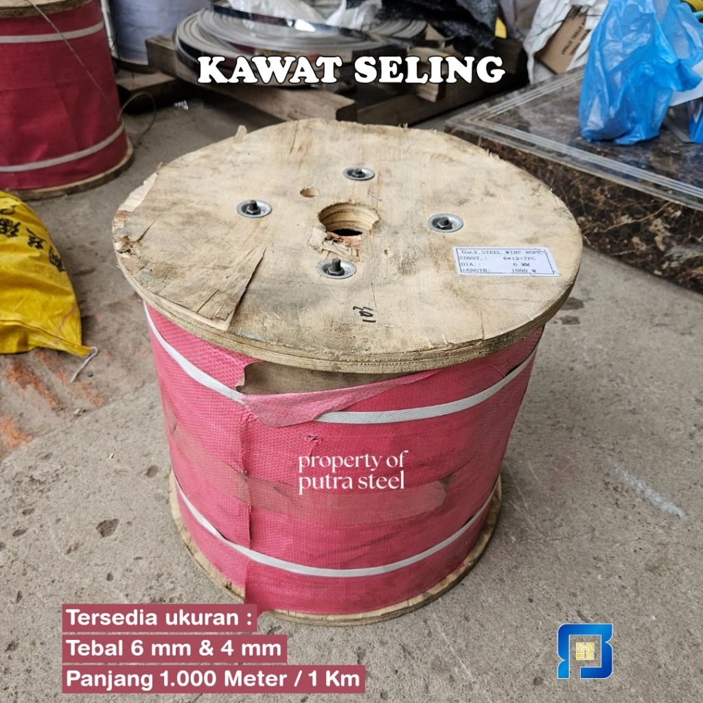Jual Kawat Seling / Wire Rope / Tali Kawat / Seling Baja / Kabel Seling ...