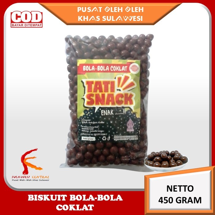 Jual Snack Choco Ball Coklat Bola Biskuit Khas Sulawesi 450 gr | Shopee ...