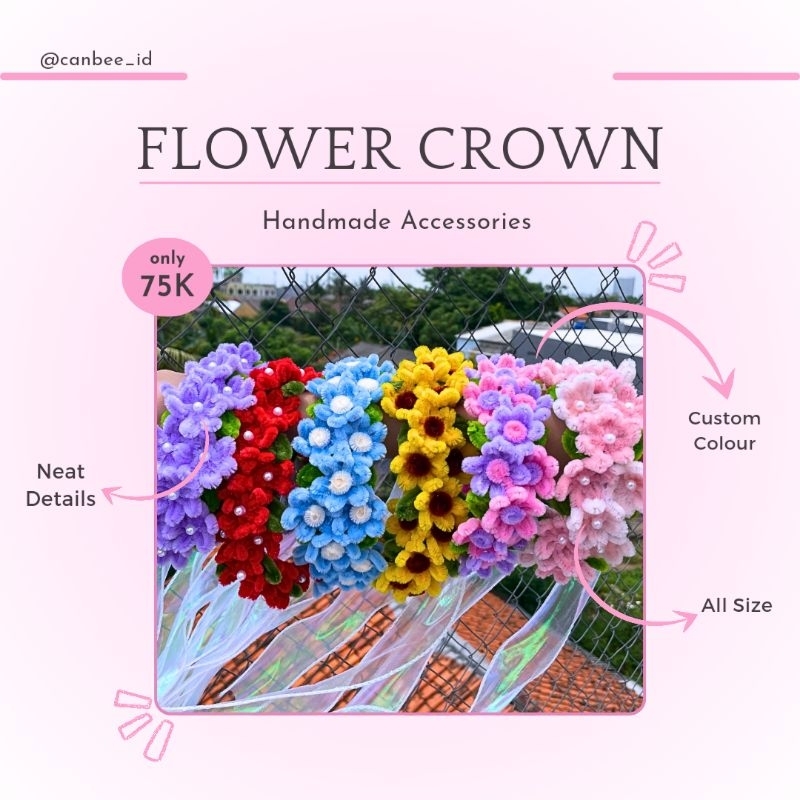 Jual FLOWER CROWN BY CANBEE || MAHKOTA BUNGA || MAHKOTA PRINCESS ...