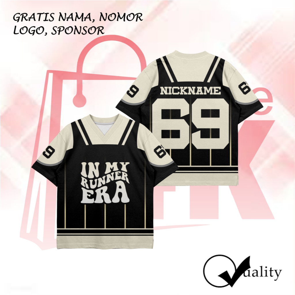 Jual Jersey Baju IN MY RUNNER ERA BLACK Custom GRATIS NAMA DAN NOMOR ...