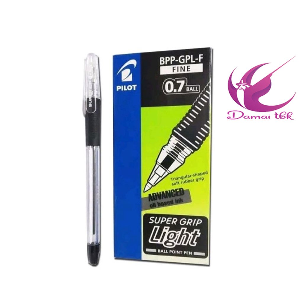 Jual Pulpen Bolpoint Pilot Super Grip Light Black 0.7 ( Satuan ) BPP ...