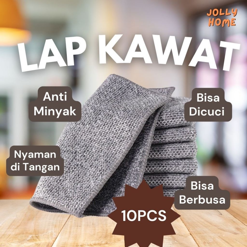 Jual [10 PCS] Kain Lap Dapur Kawat Bentuk Petak Halus Untuk Membersih ...
