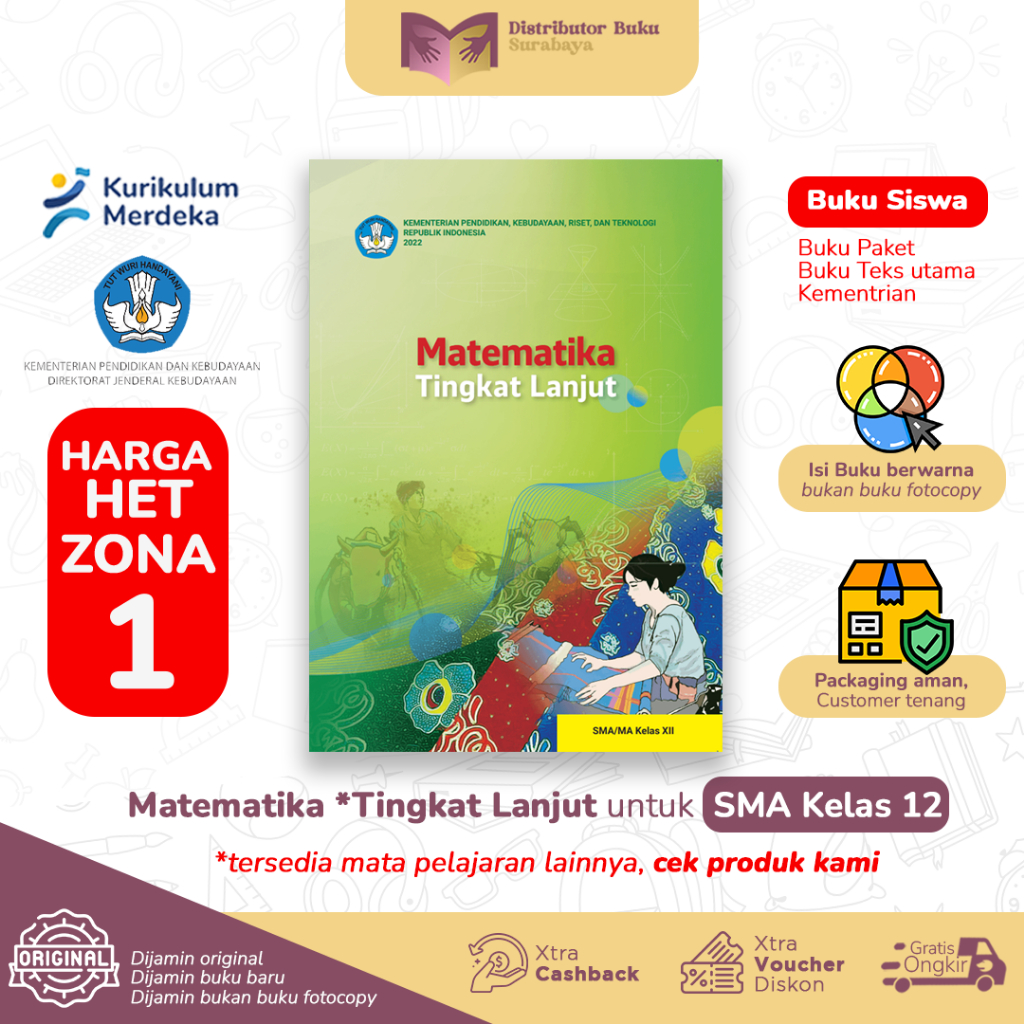Jual Buku Matematika *Tingkat Lanjut Kelas 12 SMA - Buku Paket Siswa - Kurikulum Merdeka ...