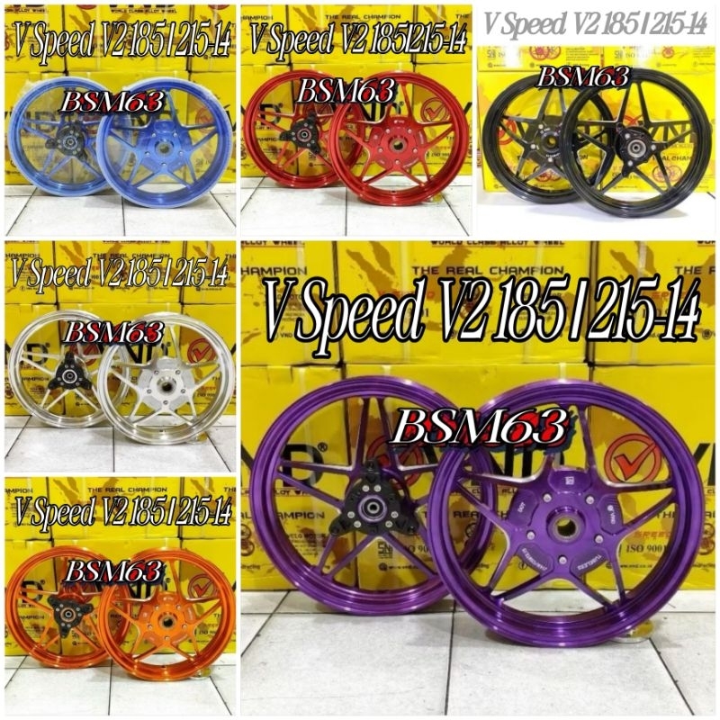Jual Velg Racing Vnd V Speed V2 Aerox new & Aerox old / Pelek V Speed V2 185/215-14 Aerox 155 ...