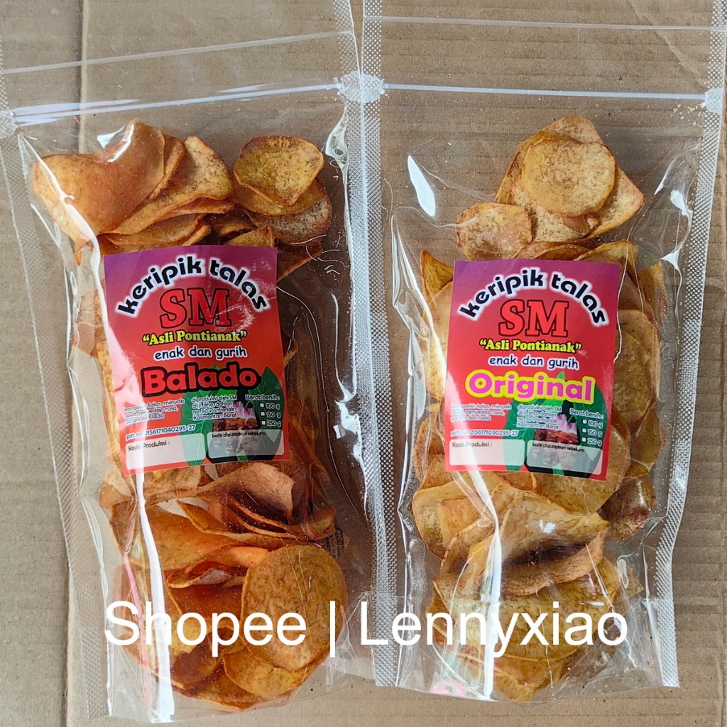 Jual SNACK TALAS SM KERIPIK LEBAR DAN TIPIS KHAS PONTIANAK PALING ENAK ...