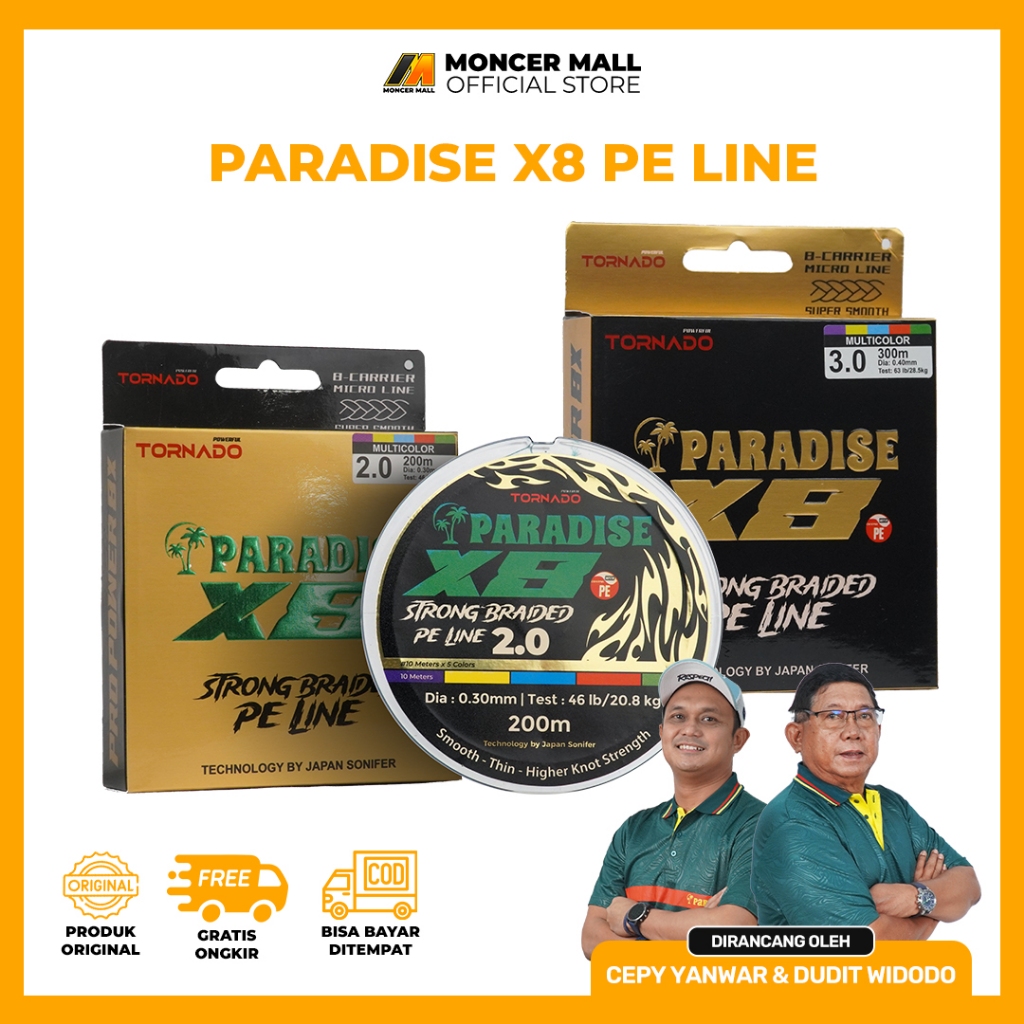 Jual Senar PE Paradise X8 Senar Mancing Laut Multicolor Tidak Mudah ...