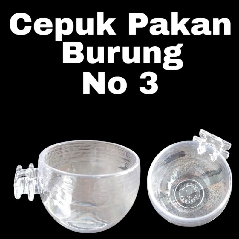 Jual Cepuk pakan burung bulat no 3 motif emboss batik | Shopee Indonesia