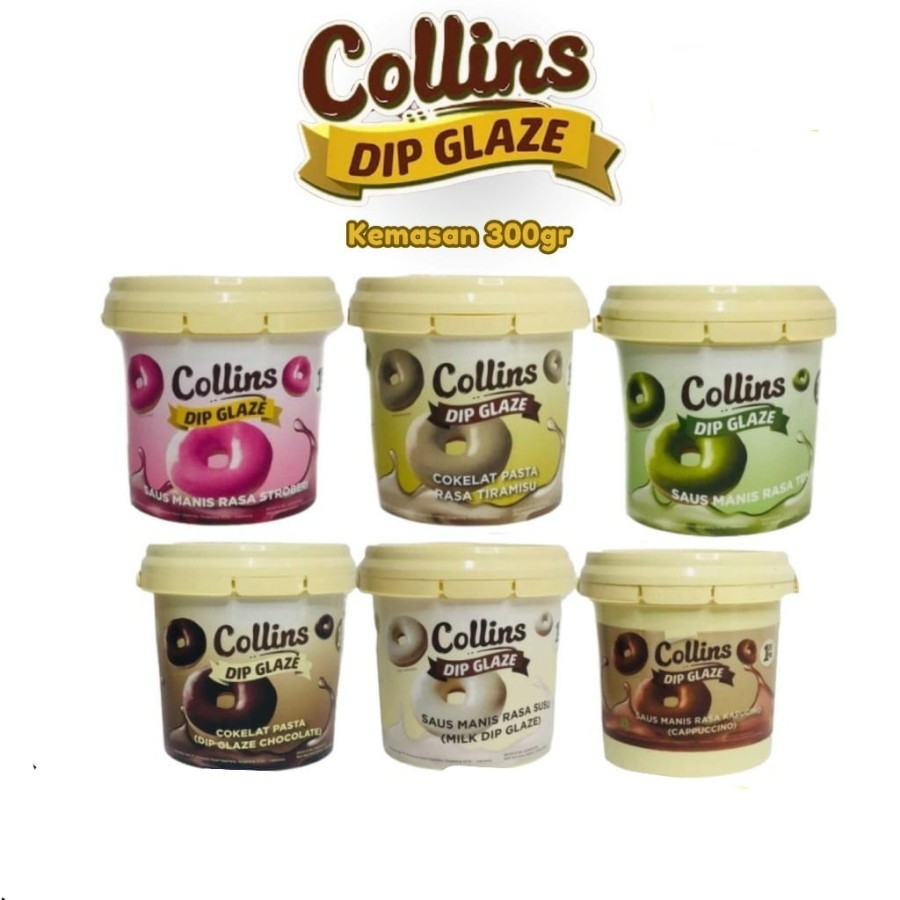 Jual COLLINS Dip Glaze All Varian 300gr Semua Rasa Strawberry Coklat ...