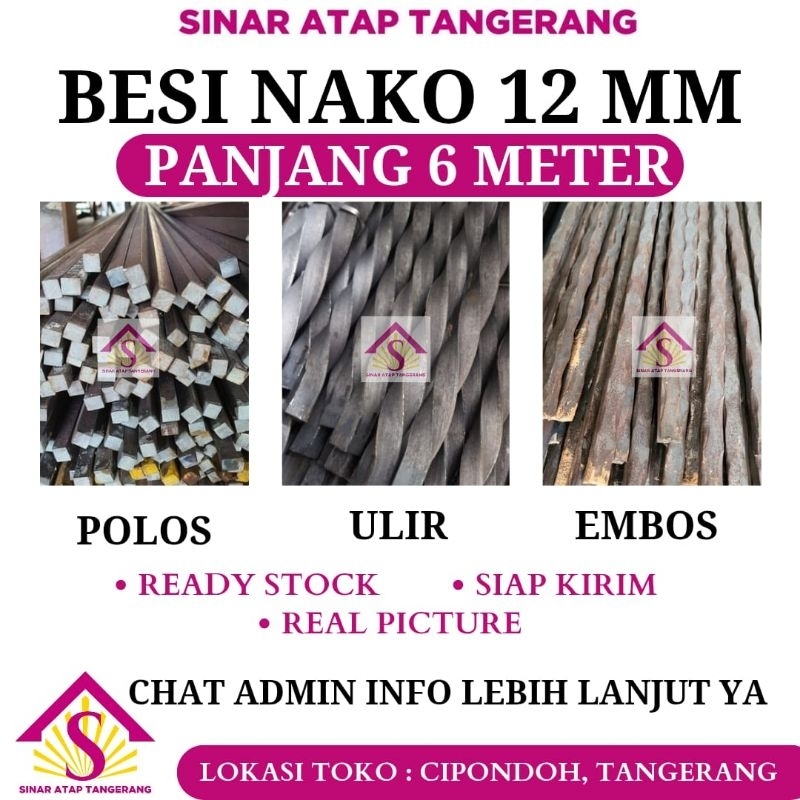 Jual Besi Nako 12 mm panjang 6 Meter | Shopee Indonesia