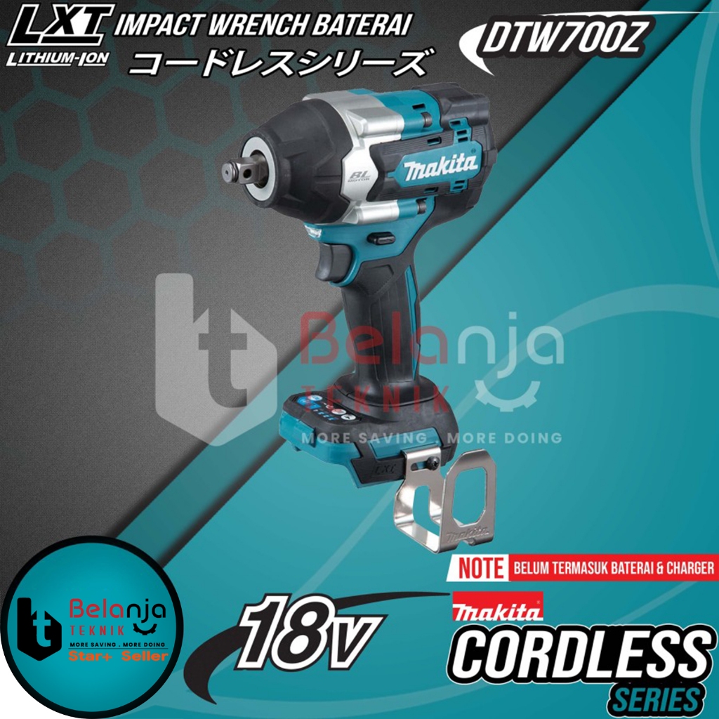 Jual Makita Impact Wrench Baterai DTW700Z Cordless Brushless 1/2 Inch ...