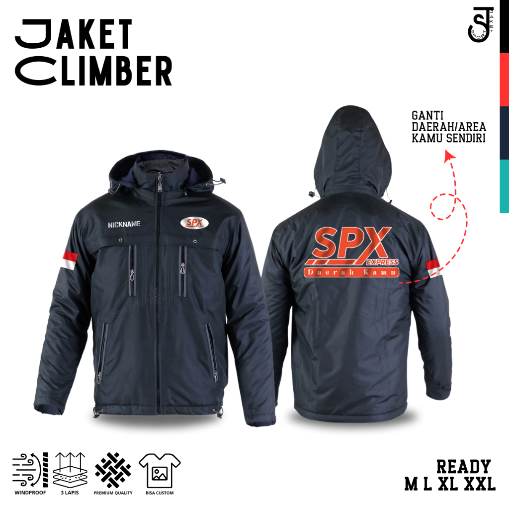 Jual Jaket pria Spx express kurir logistic FREE nama daerah area ...