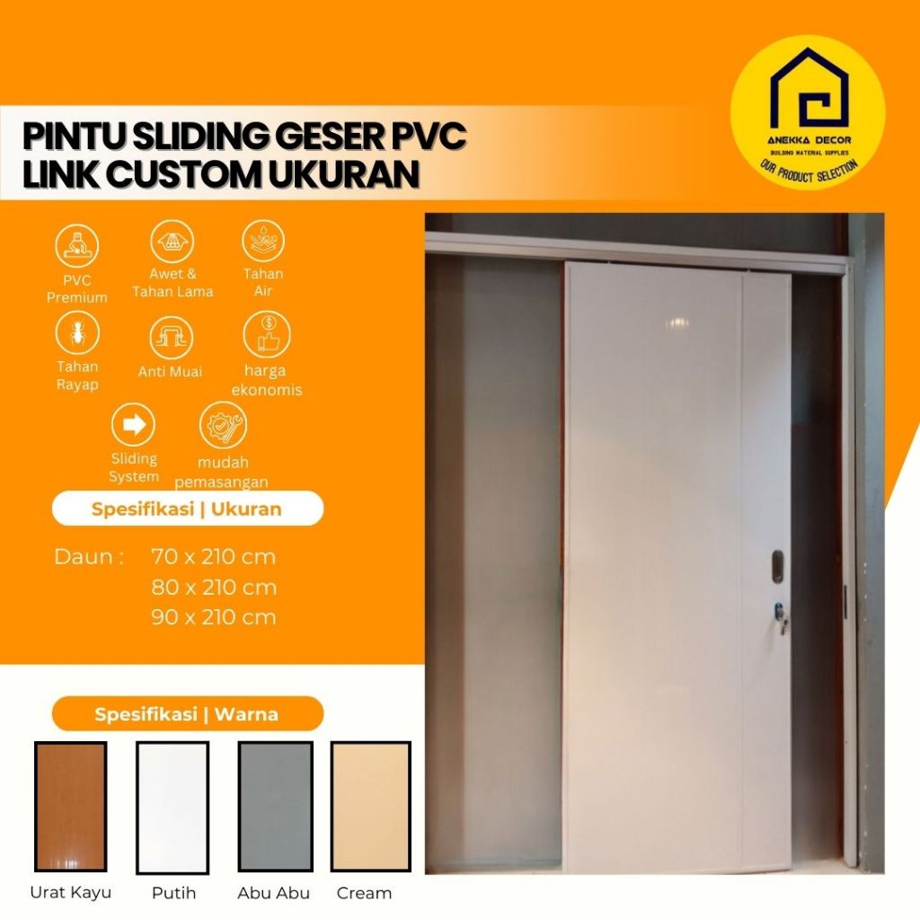 Jual ASP Pintu Sliding PVC (LINK UKURAN CUSTOM ) | Pintu Rumah ...