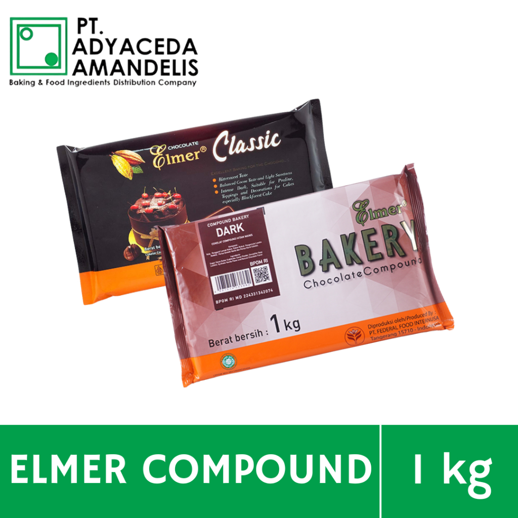 Jual ELMER COMPOUND 1 KG DARK CLASIC MILK / DARK BAKERY MILK | Shopee ...