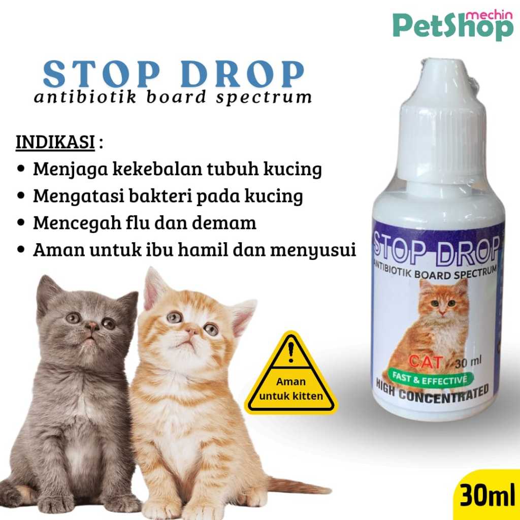 Jual STOP DROP CAT 30ml / ANTIBIOTIK BOARD SPECTRUM KUCING | Shopee ...