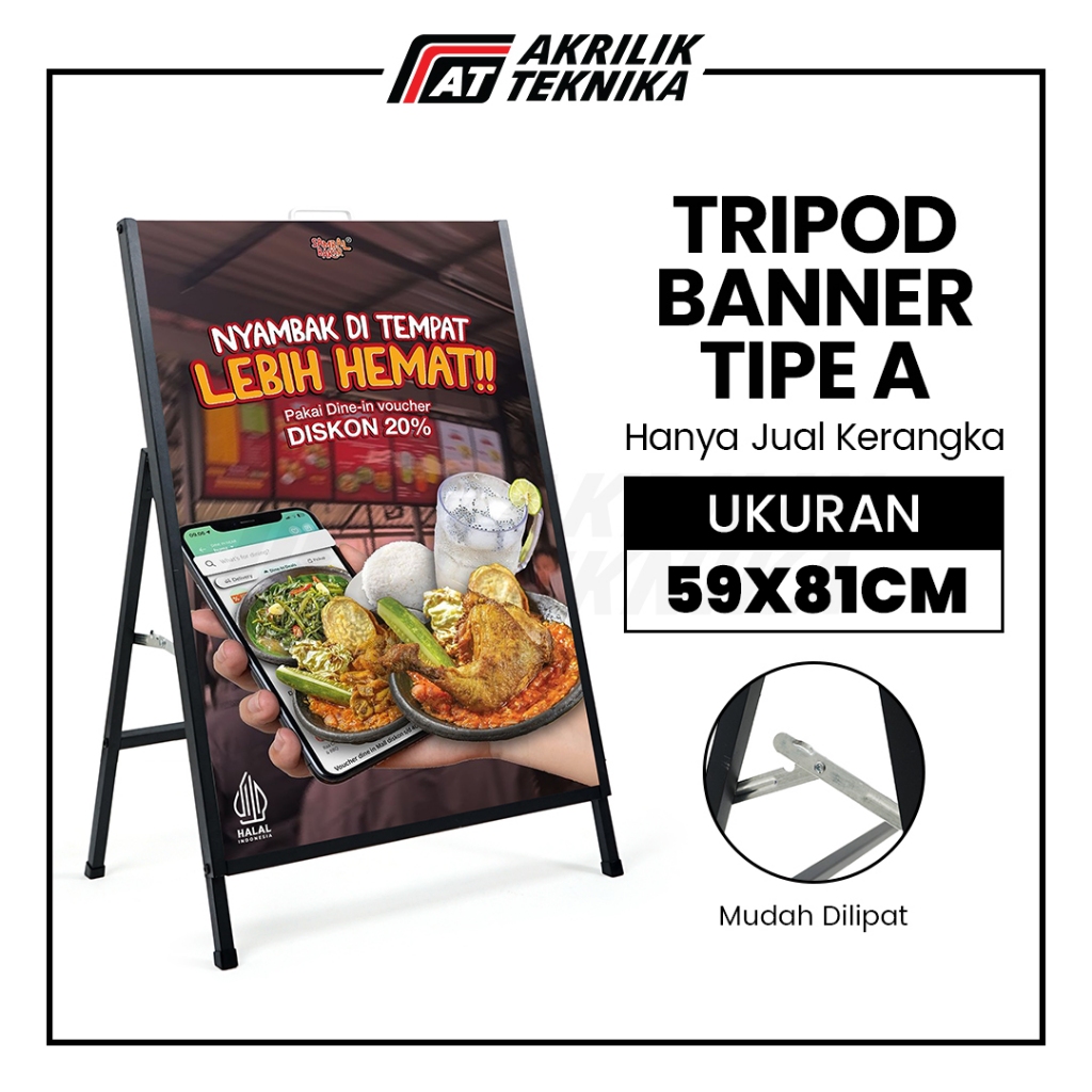 Jual Tripod Tipe A / Sign Pavement Sidewalk / Tripod Poster | Shopee ...