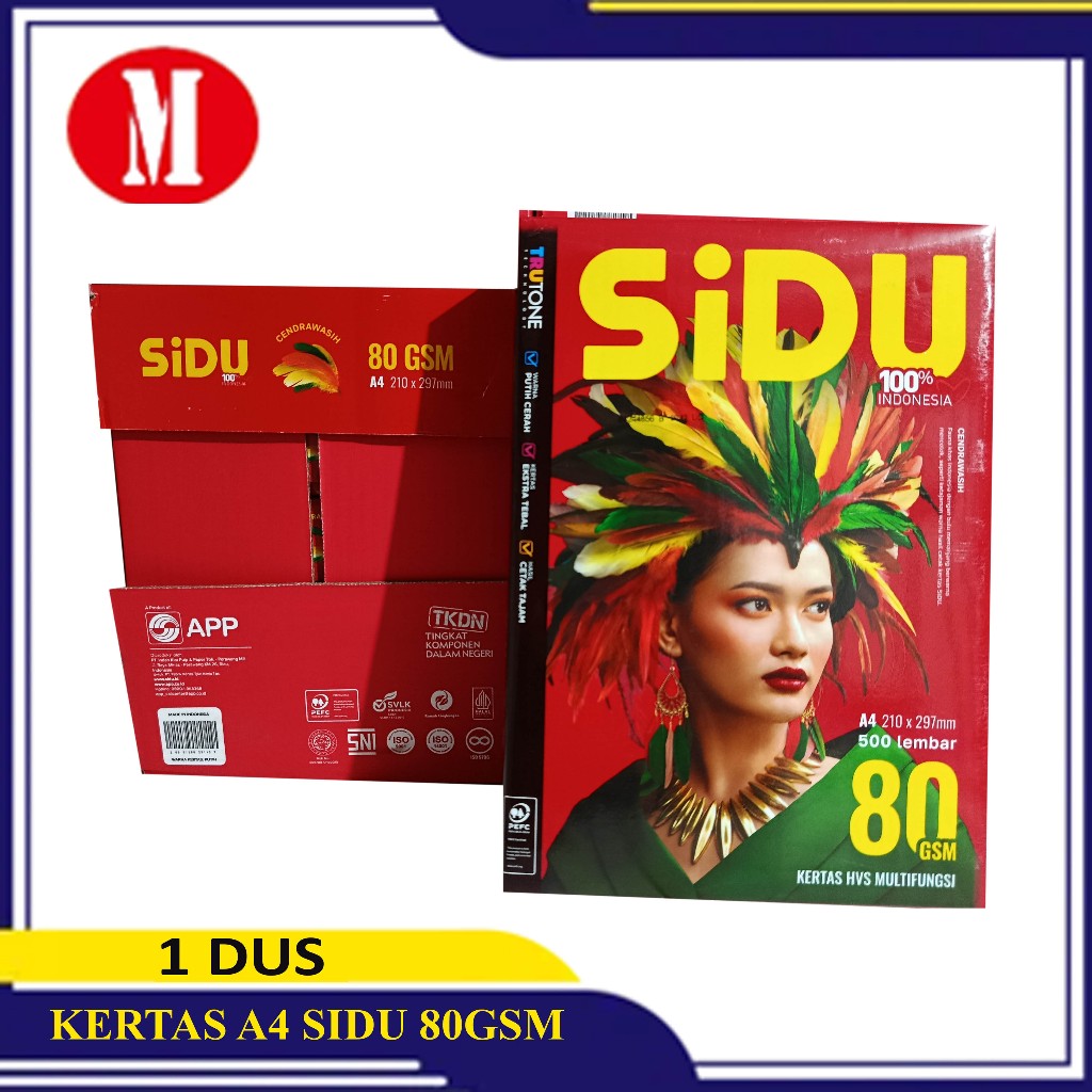 Jual Kertas A4 SIDU 80GSM 1 DUS | Shopee Indonesia