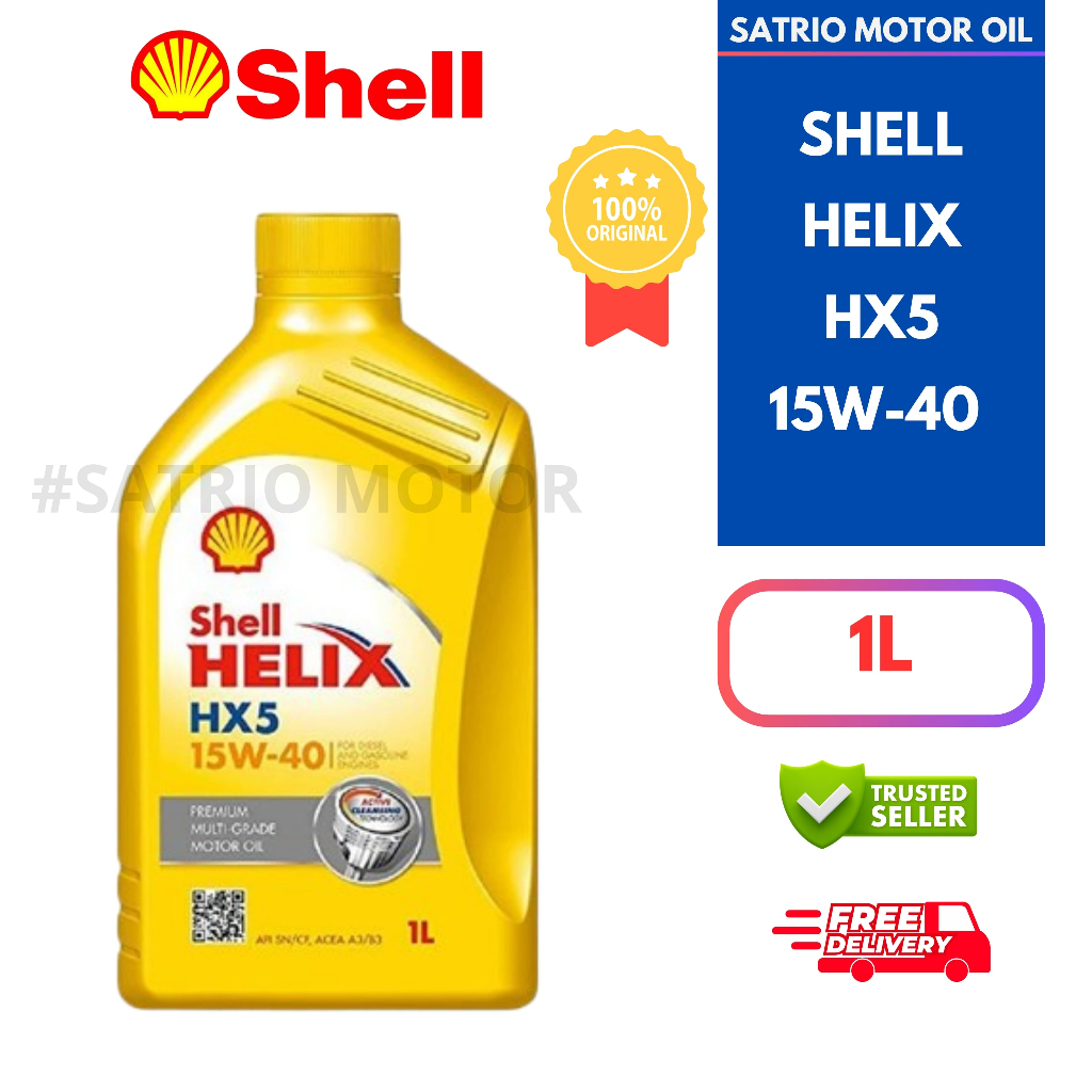 Jual OLI SHELL HELIX HX5 15W40 1L ORIGINAL | Shopee Indonesia
