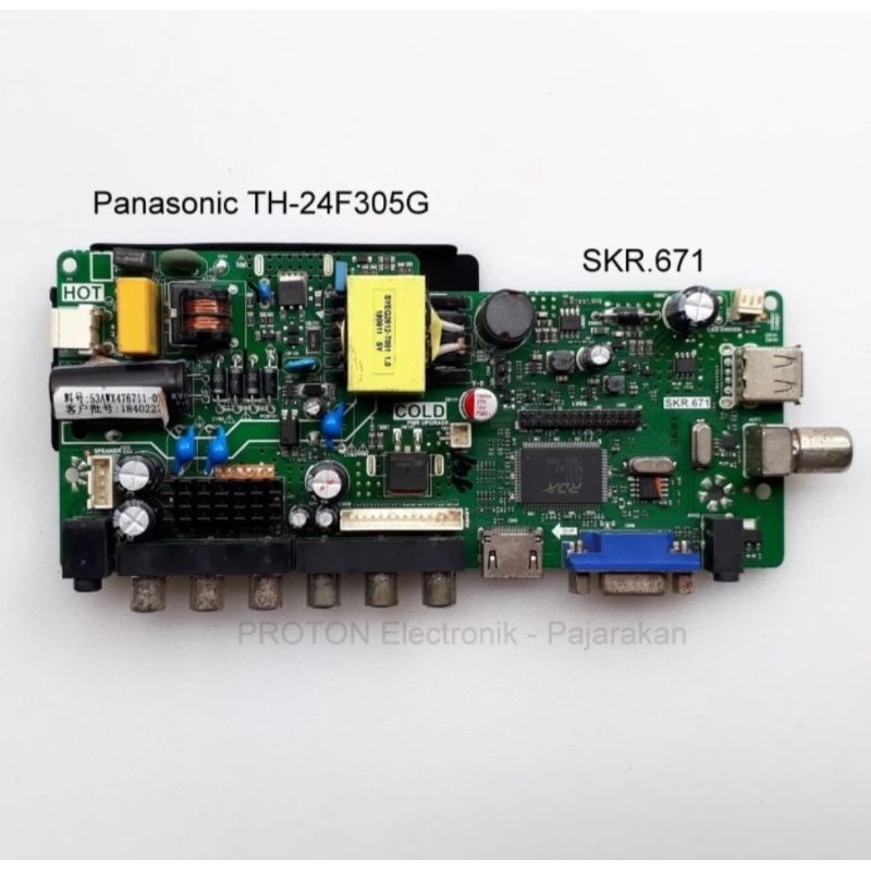 Jual Mainboard LED TV Panasonic TH-24F305G TH 24F305G PCB Matherboard SKR.671 Mesin universal ...