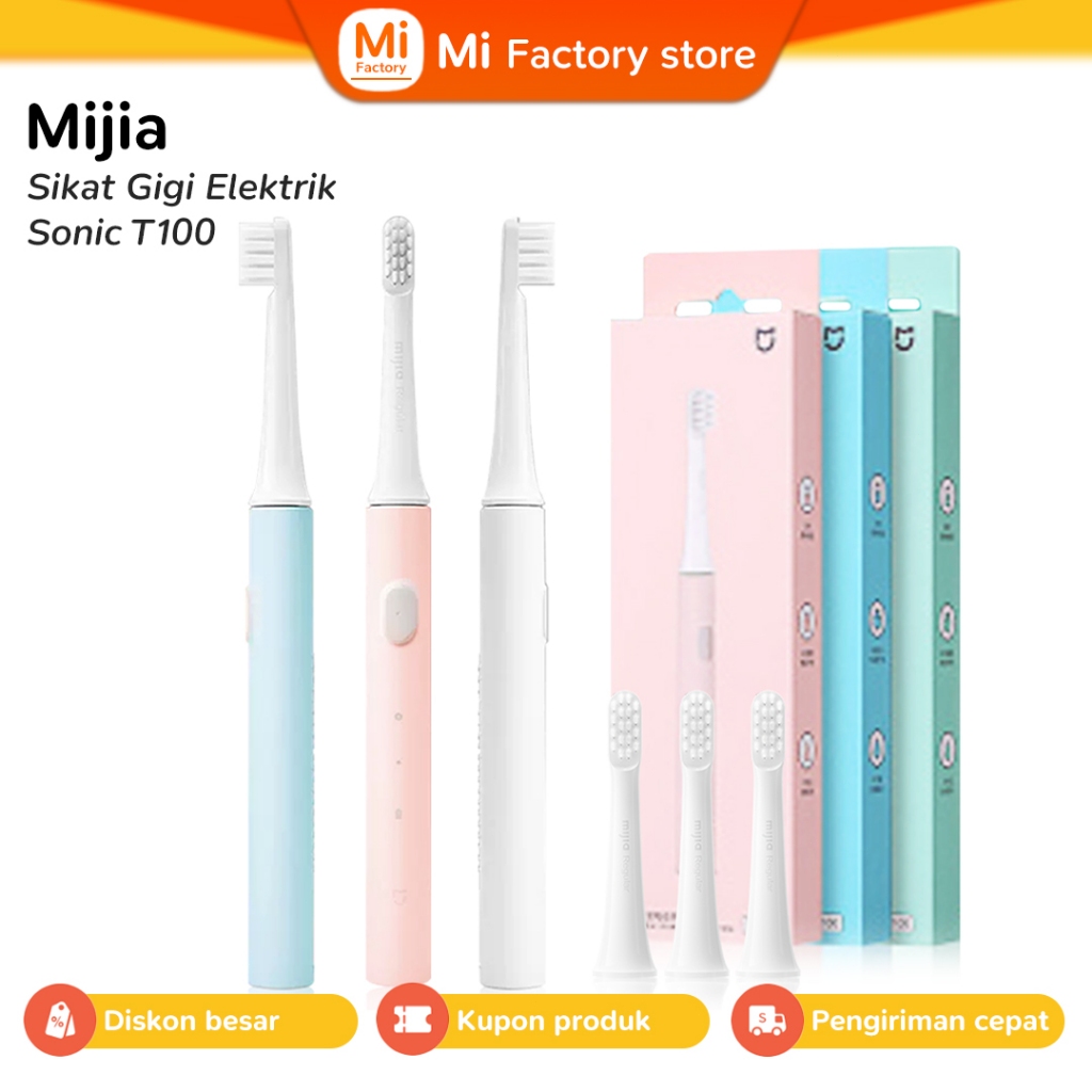 Jual Mijia Sonic Electric Toothbrush T100 Sikat Gigi Otomatis Ultrasonik Tahan Air USB Isi Ulang ...