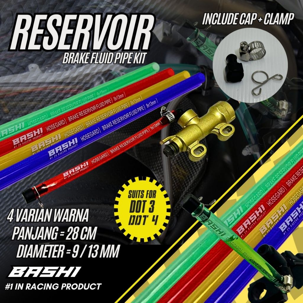 Jual Bashi Selang Reservoir 28cm Pengganti Tabung Rem Delete Kit Bashi ...